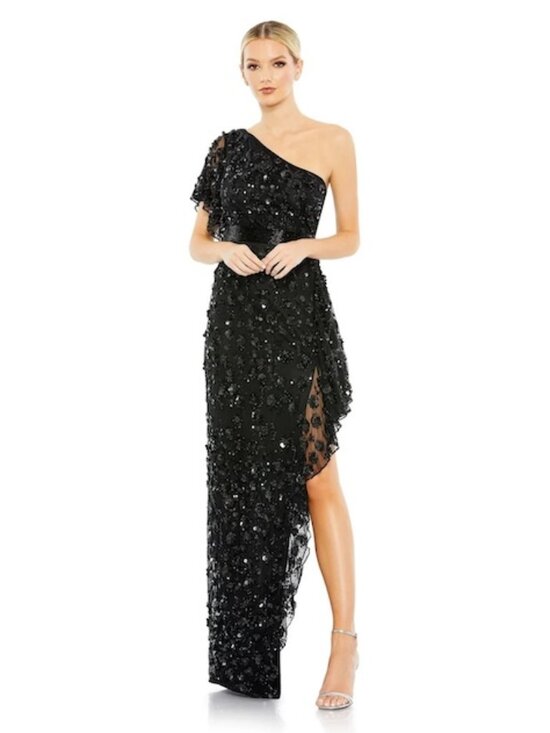 Mac Duggal | Dresses | Mac Duggal Black Sequin Pearl Beeaded ...